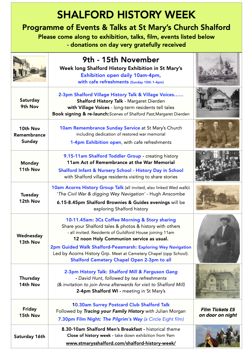 Shalford History Week – St Mary's Shalford
